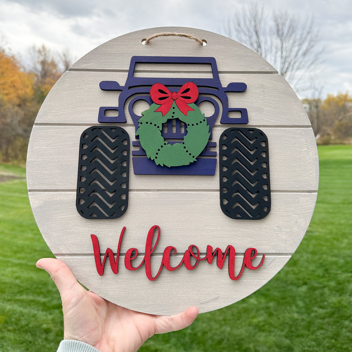 Beep beep Wreath Round Sign – The 315 Studio